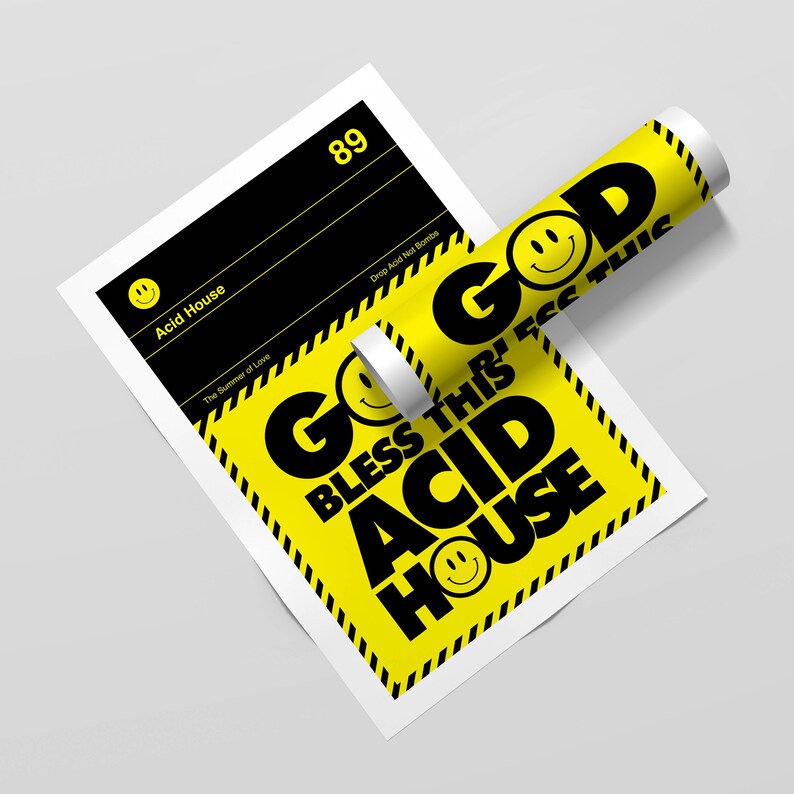 Art & Collectibles Digital Prints Old Skool God Bless This Acid House ...