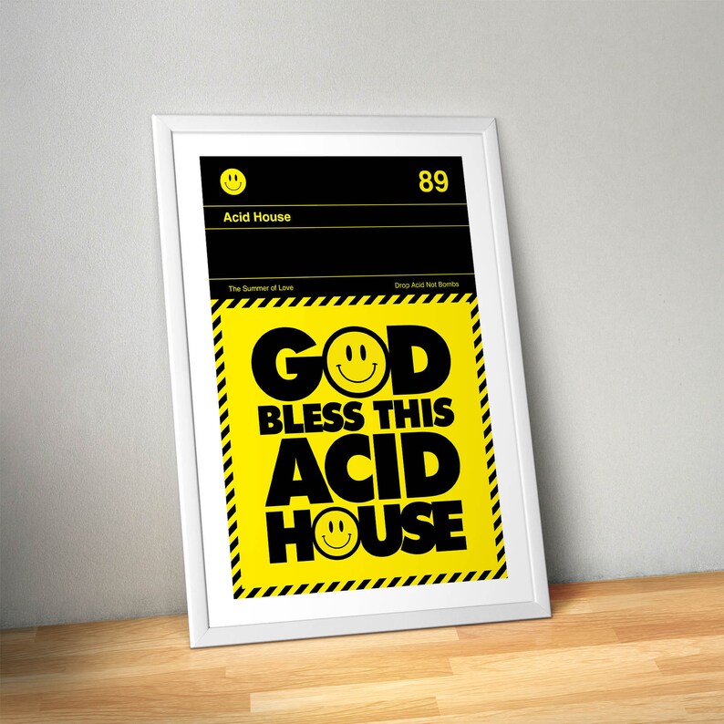 Art & Collectibles Digital Prints Old Skool God Bless This Acid House ...