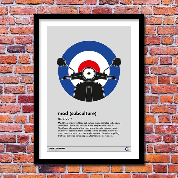Mod Meaning Art Print Mod Definition Mods Poster Mods | Etsy