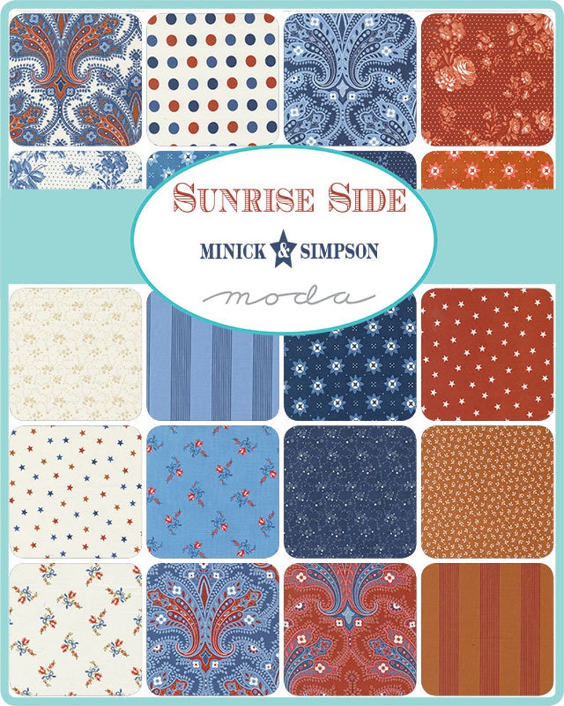 Sunrise Side Charm Pack by Minick Simpson for Moda 42 5" Squares ...