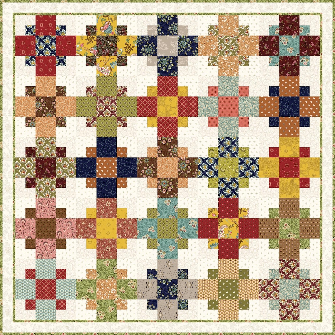 Warm Hearted Simple Whatnots 15 Sampler Quilt Kit by Kim Diehl 33" X 33 ...