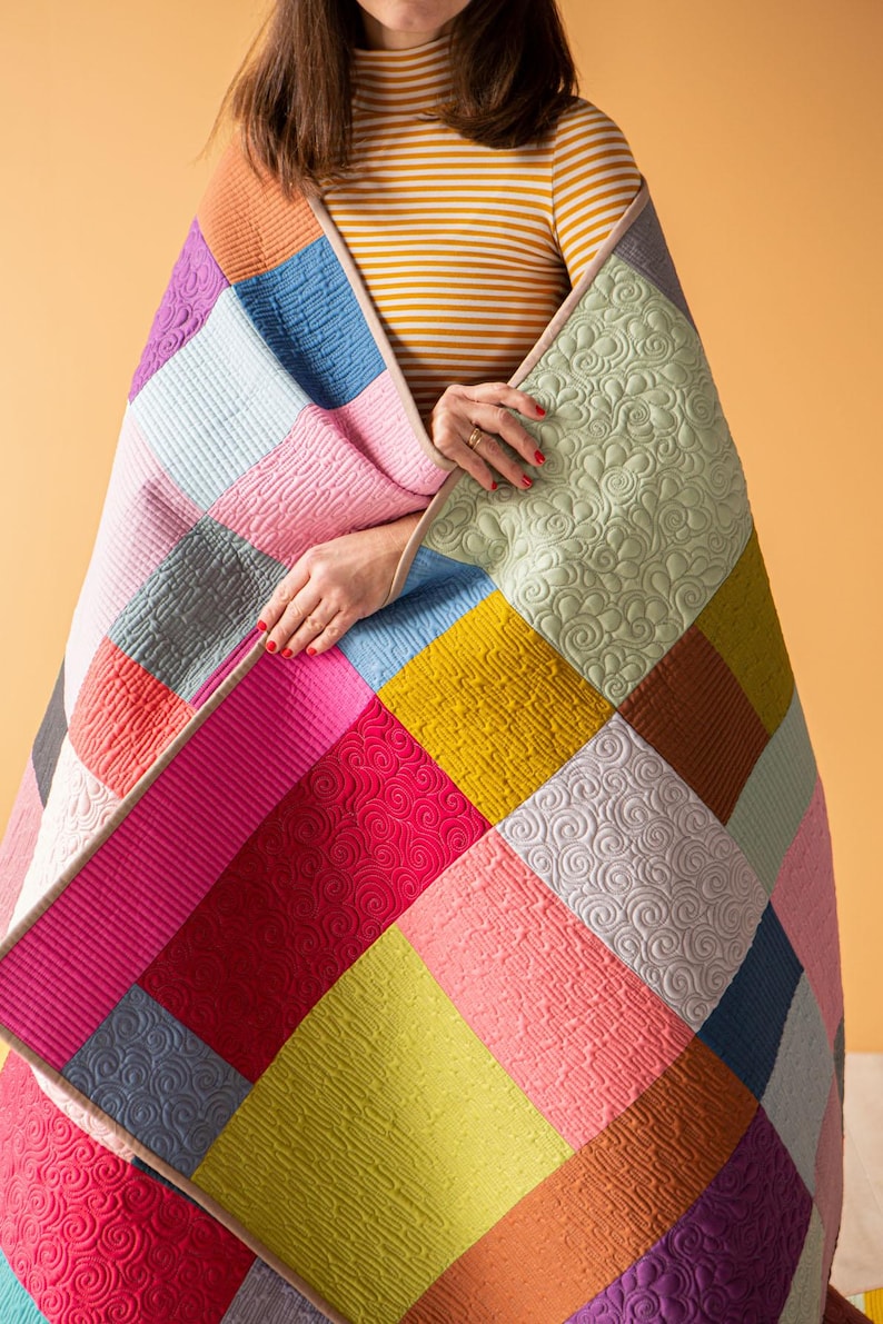 Tilda Colour Dance Quilt Kit 70 1/2" X 96 1/2" Made Using Tilda Solids ...