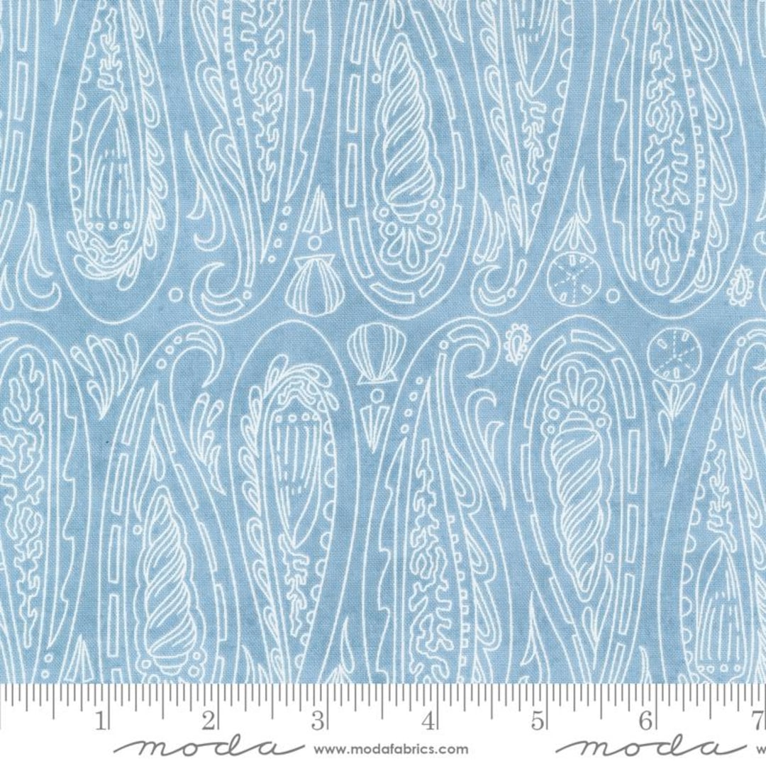 Serena Shores Paisley Shells Breeze Light Blue by Robin Pickens for ...