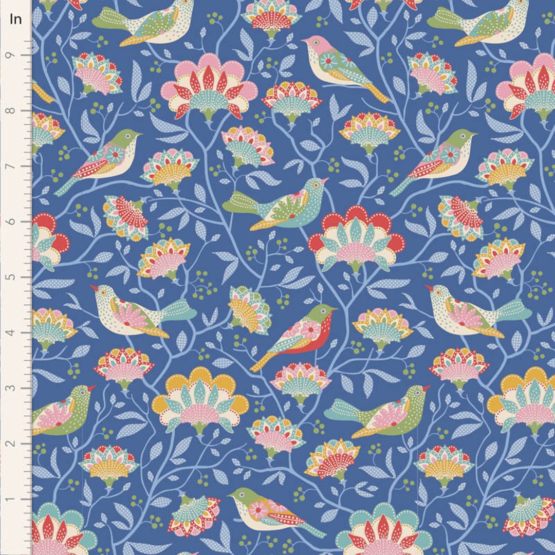 Tilda Jubilee Bird Tree Blue Yardage by Norwegian Designer Tone ...