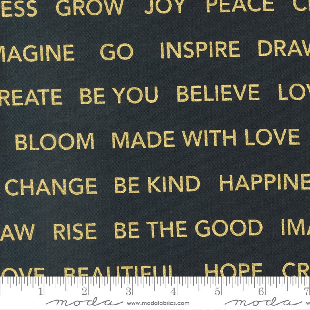 Gilded Metallic Kind Words Text and Words Ink Gold by Alli K Design for ...