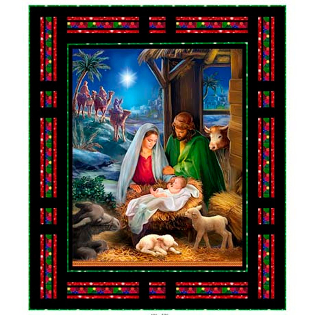 Simply Framed Nativity Quilt Kit Featuring the Newborn King by Quilting ...