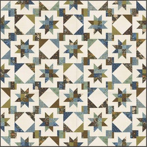 Early Hour Quilt Kit Using Morris Manor by Barbara Brackman for Moda 72 ...