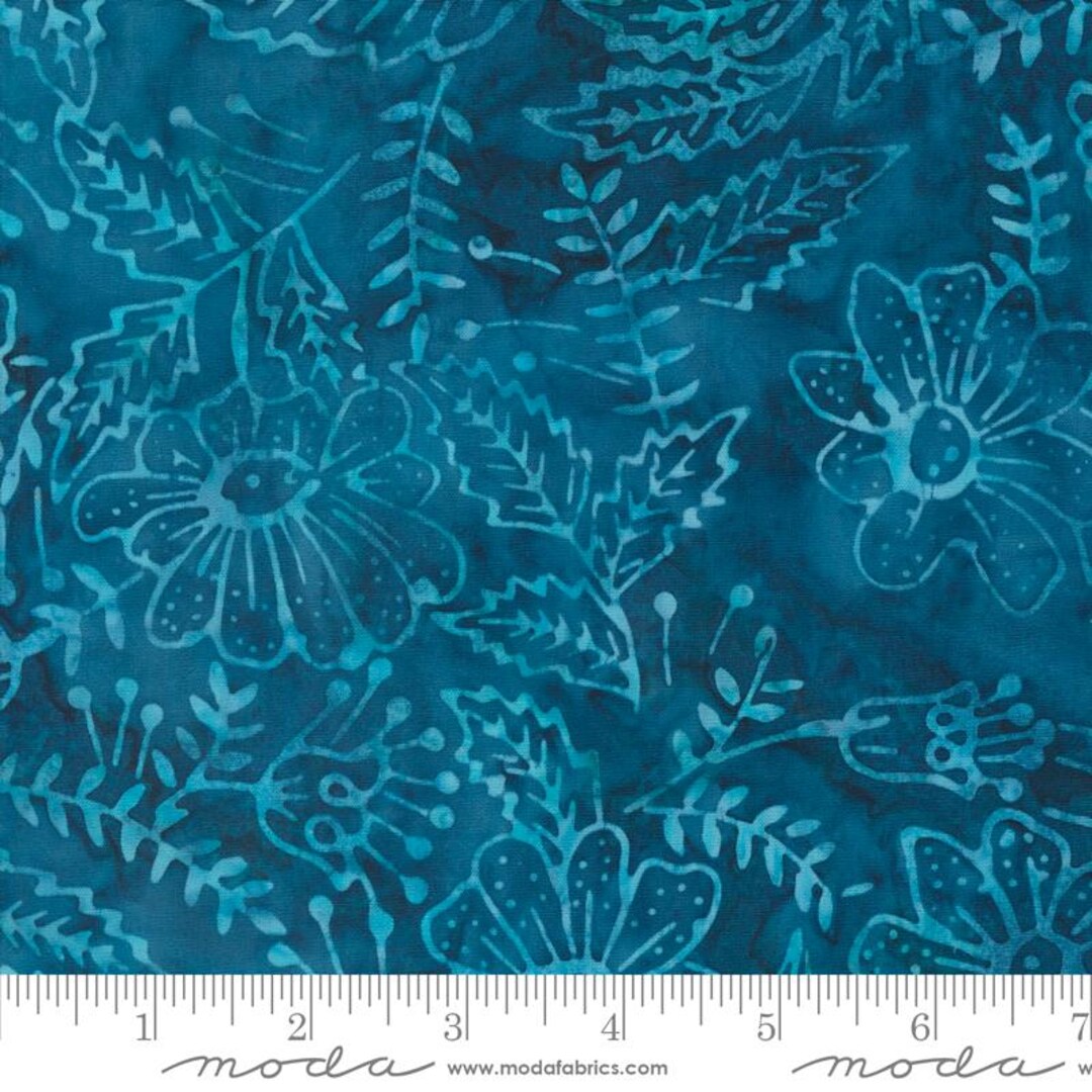 Blue Ridge Batiks Flowers Stream by Moda 4367 29 - Etsy