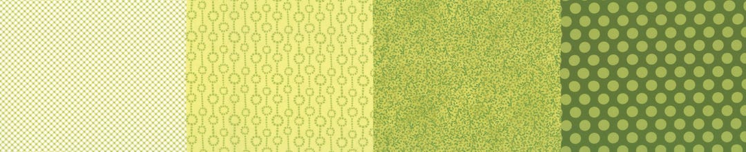 Celebrating 50 Years of Moda by Moda Green Four-in-one Width-of-fabric ...