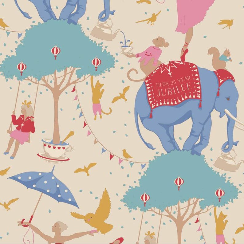Tilda Jubilee Circus Life Creme Yardage by Norwegian Designer Tone ...