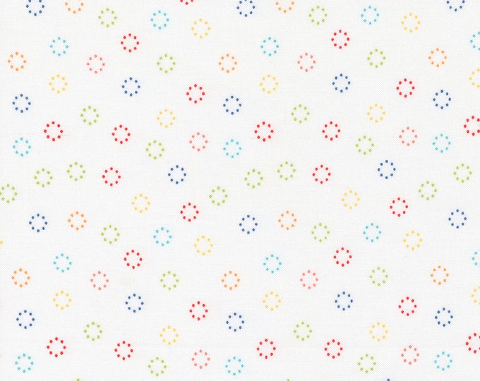 Simply Delightful Daisy Dots White With Multicolor Daisy Dots by Sherri ...