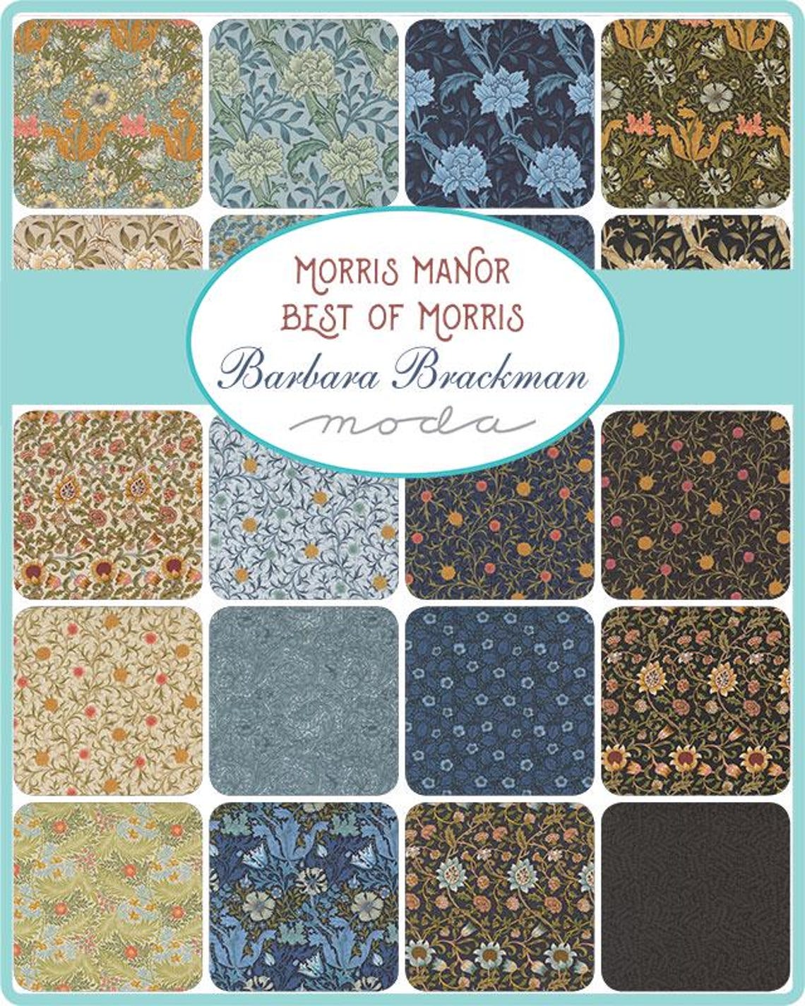 Morris Manor Blender Porcelain by Barbara Brackman for Moda 8397 12 - Etsy