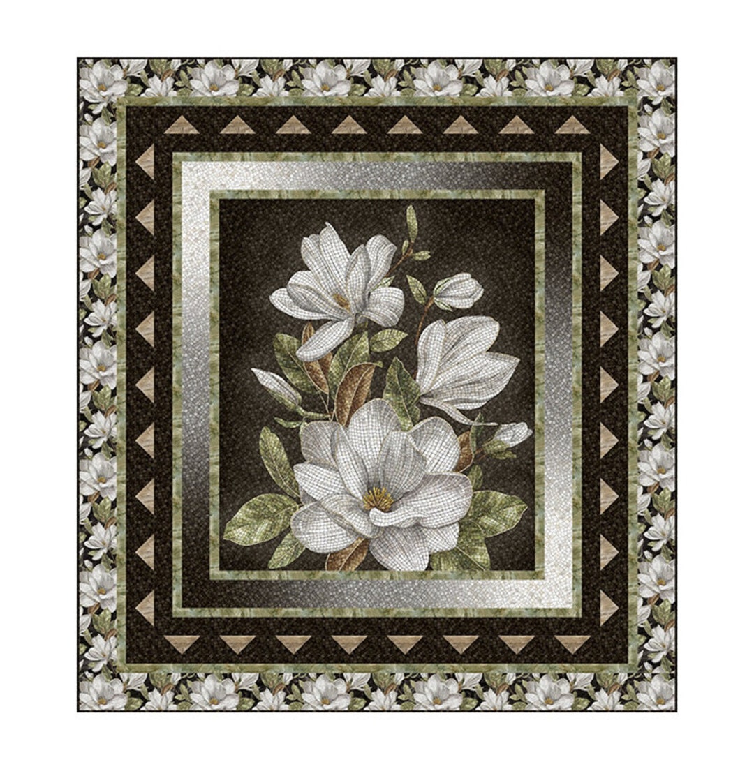 Magnolia Center Stage Quilt Kit Using Northcotts Magnolia Collection 64 ...
