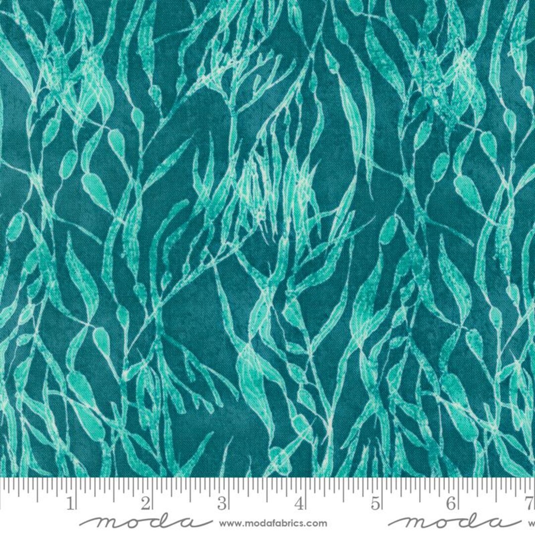 Serena Shores Seaweeds Lagoon Teal by Robin Pickens for Moda 48773 23 ...