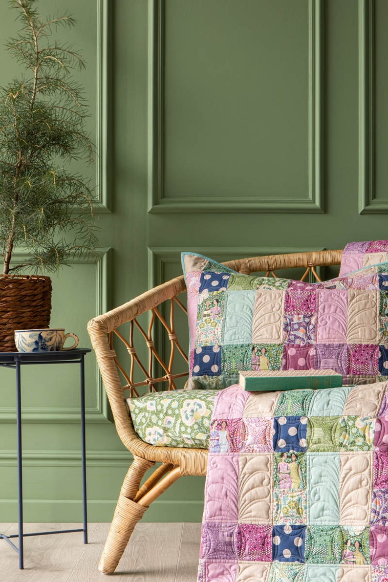 Tilda Hometown Plaid Porch Quilt Kit Plum/green Colorway 66 - Etsy