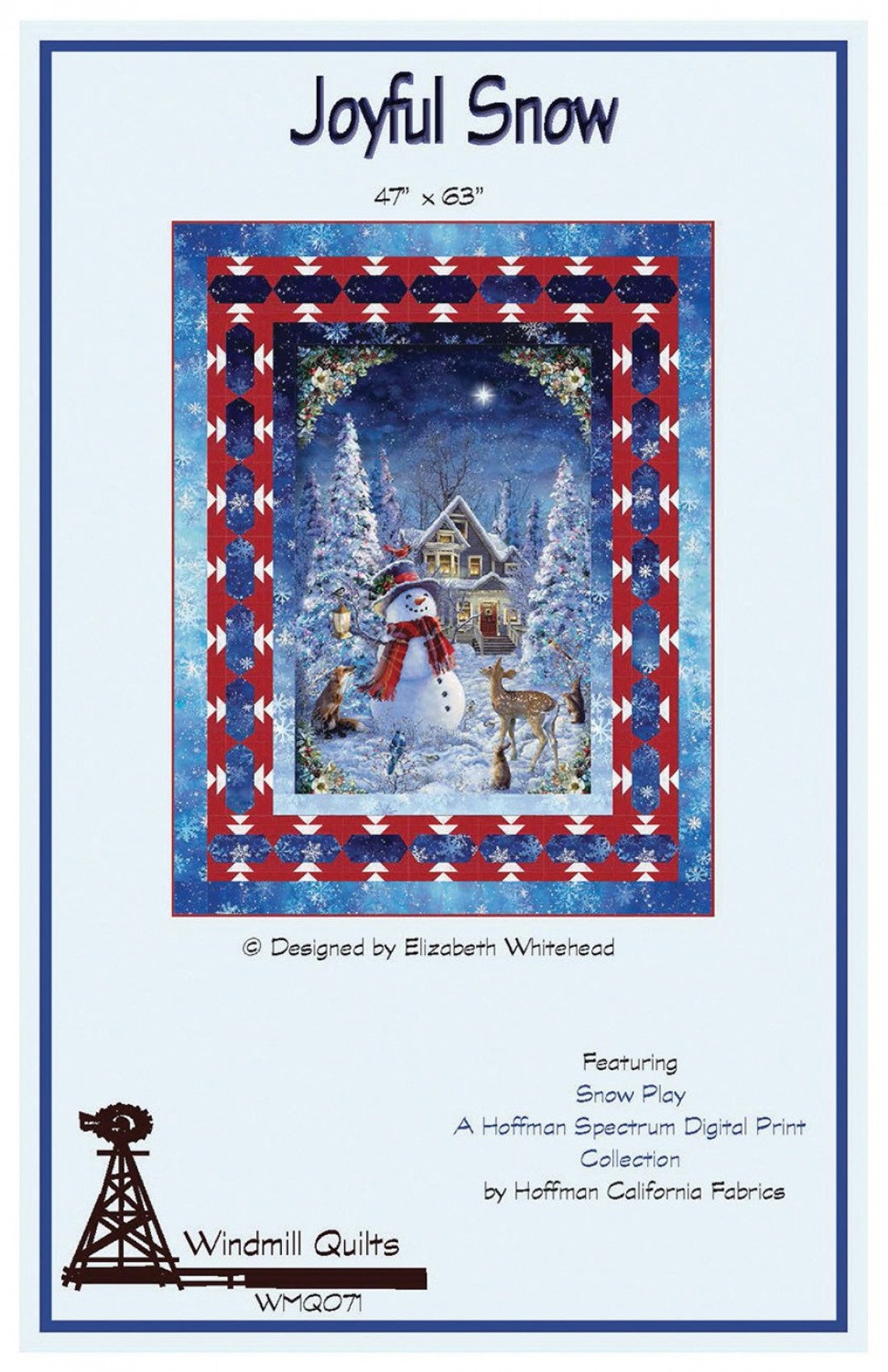 Joyful Snow Quilt Kit Featuring Hoffman Fabrics 47 X - Etsy