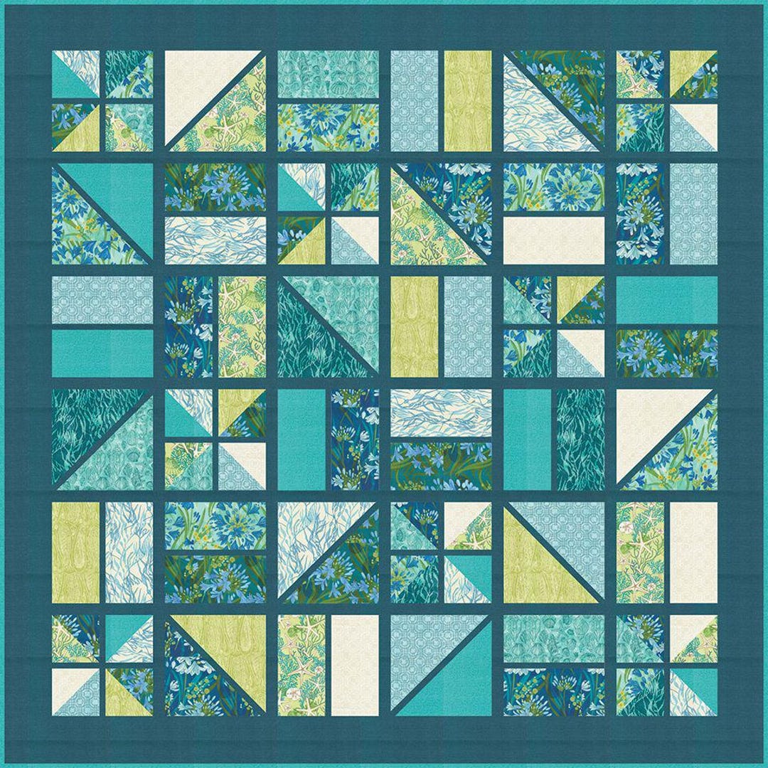 Backslash Lagoon Colorway Quilt Kit Using Serena Shores by Robin ...