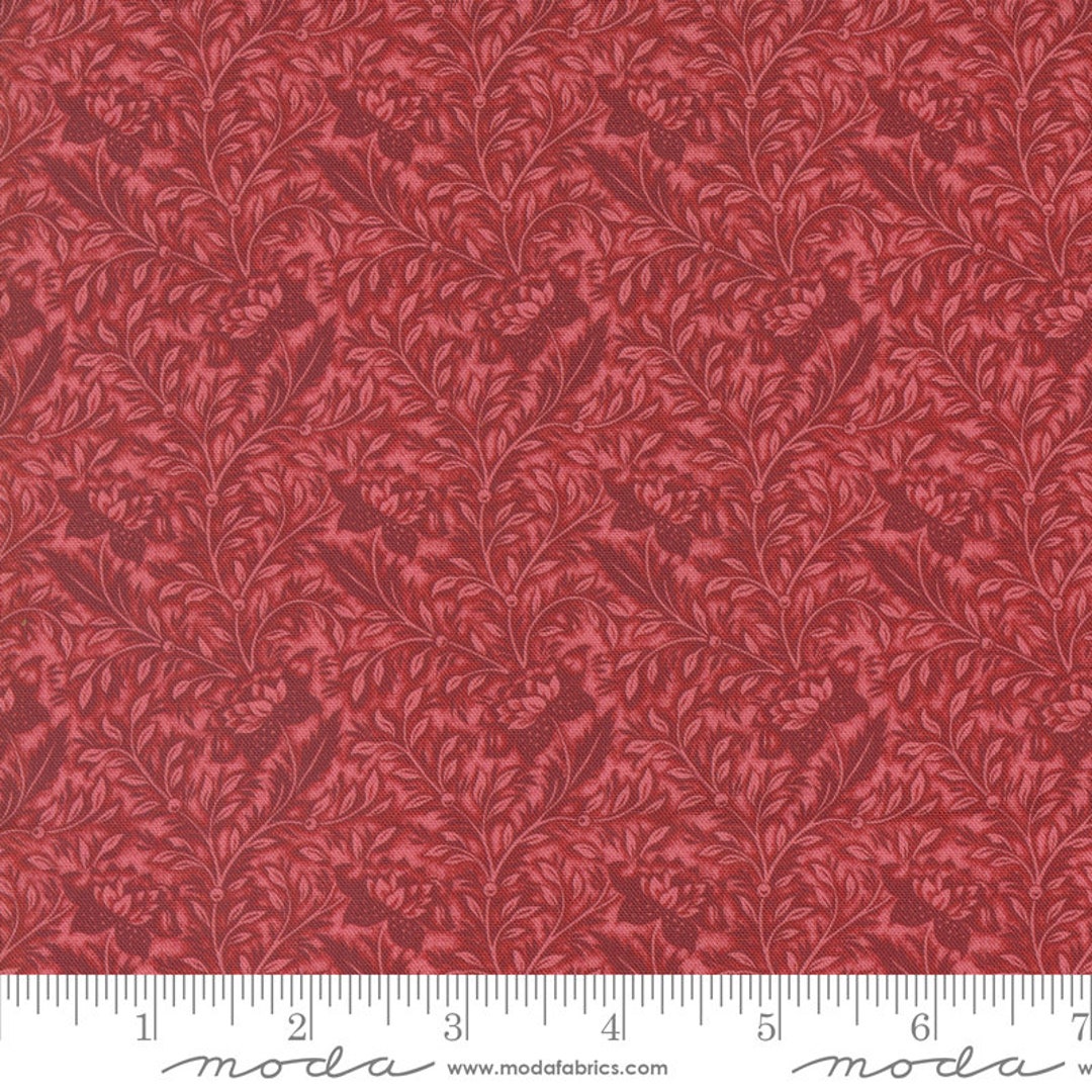Lydia's Lace Gentleness Florals Crimson by Betsy Chutchian for Moda - Etsy
