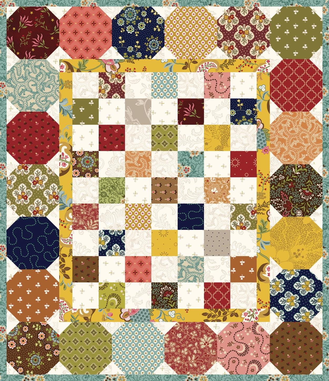 Pearls of Wisdom Simple Whatnots 15 Sampler Quilt Kit by Kim Diehl 12.5 ...