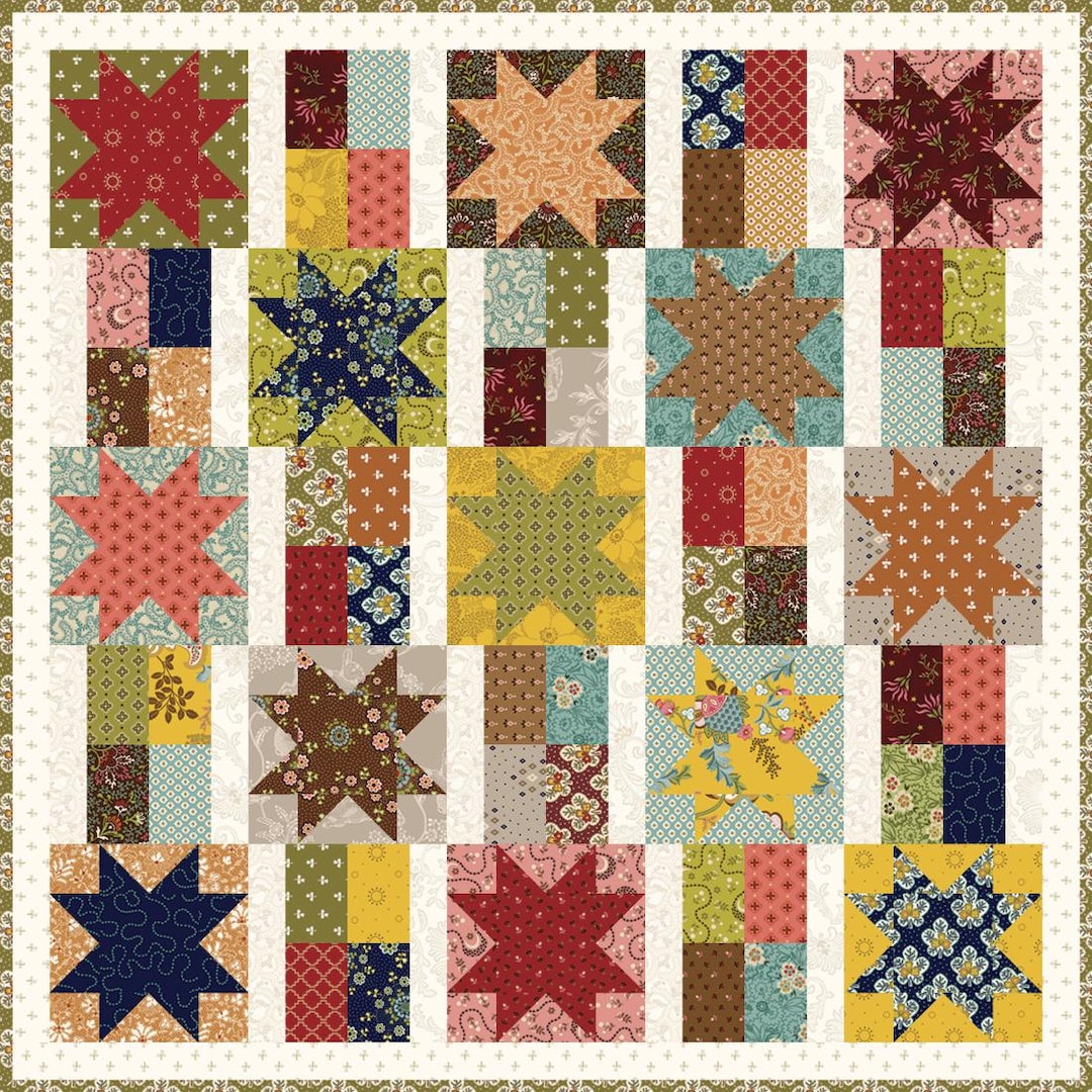 Star Drifts Simple Whatnots 15 Sampler Quilt Kit by Kim Diehl 22" X 22 ...