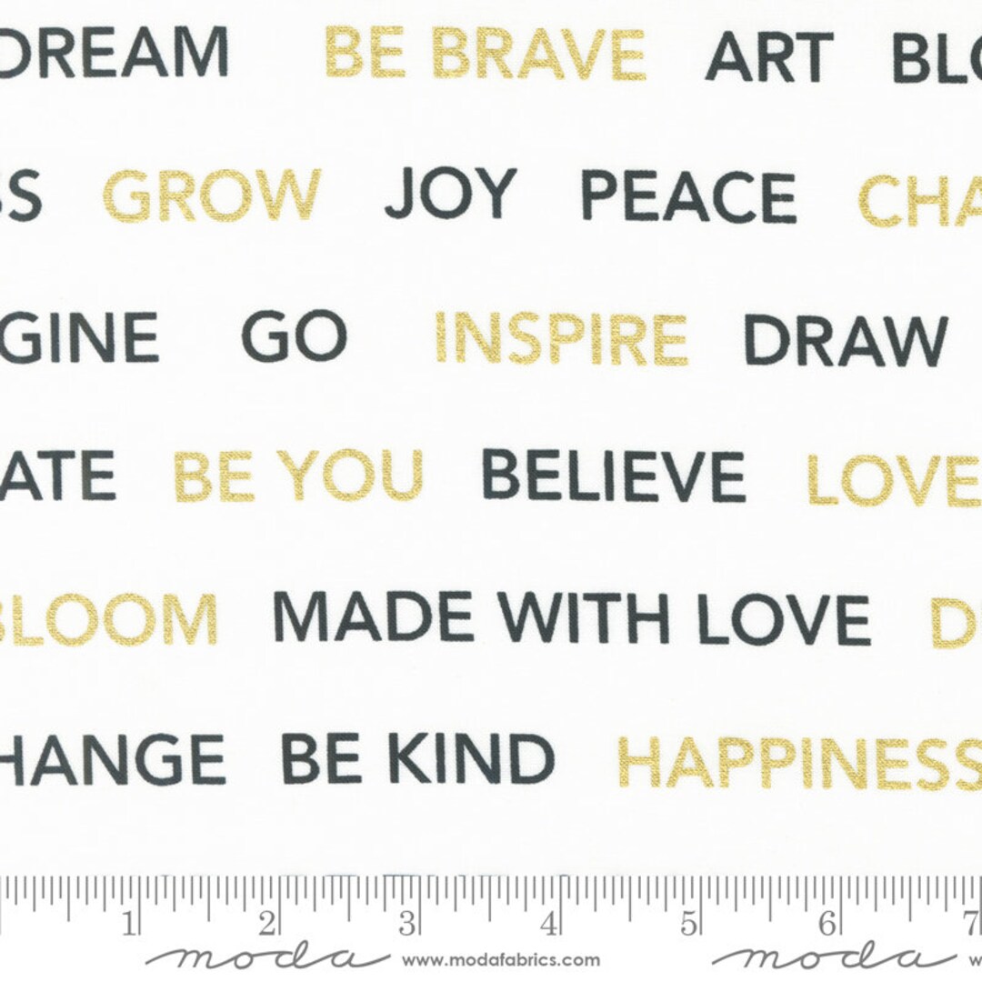 Gilded Metallic Kind Words Text and Words Paper Gold by Alli K Design ...