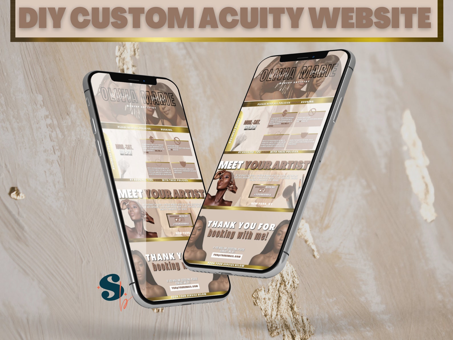 Acuity Scheduling Template Makeup Artist Acuity Site DIY - Etsy