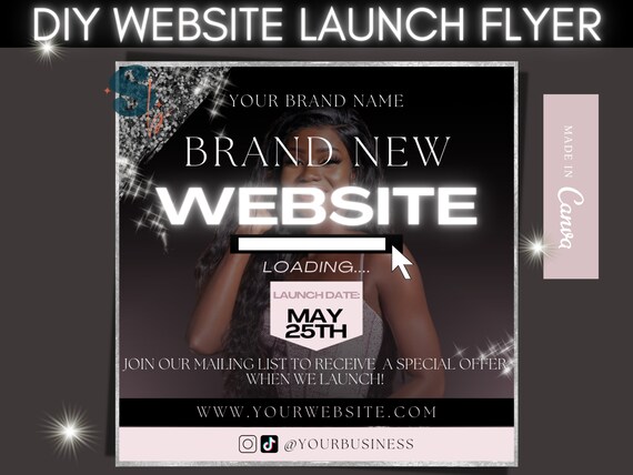 New Website Flyer Sample Website Launch Graphic Design | CUSTOM Flyers