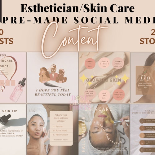 Skincare Esthetician Instagram Posts Skincare Social Media - Etsy