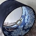 Handmade Double Sided Lampshade, Navy Blue Forest Foliage Pattern ...