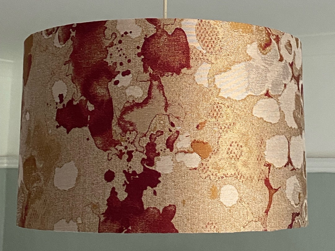 Red Gold Lampshade, Table Lampshade, Ceiling Lampshade, Red Lampshade ...