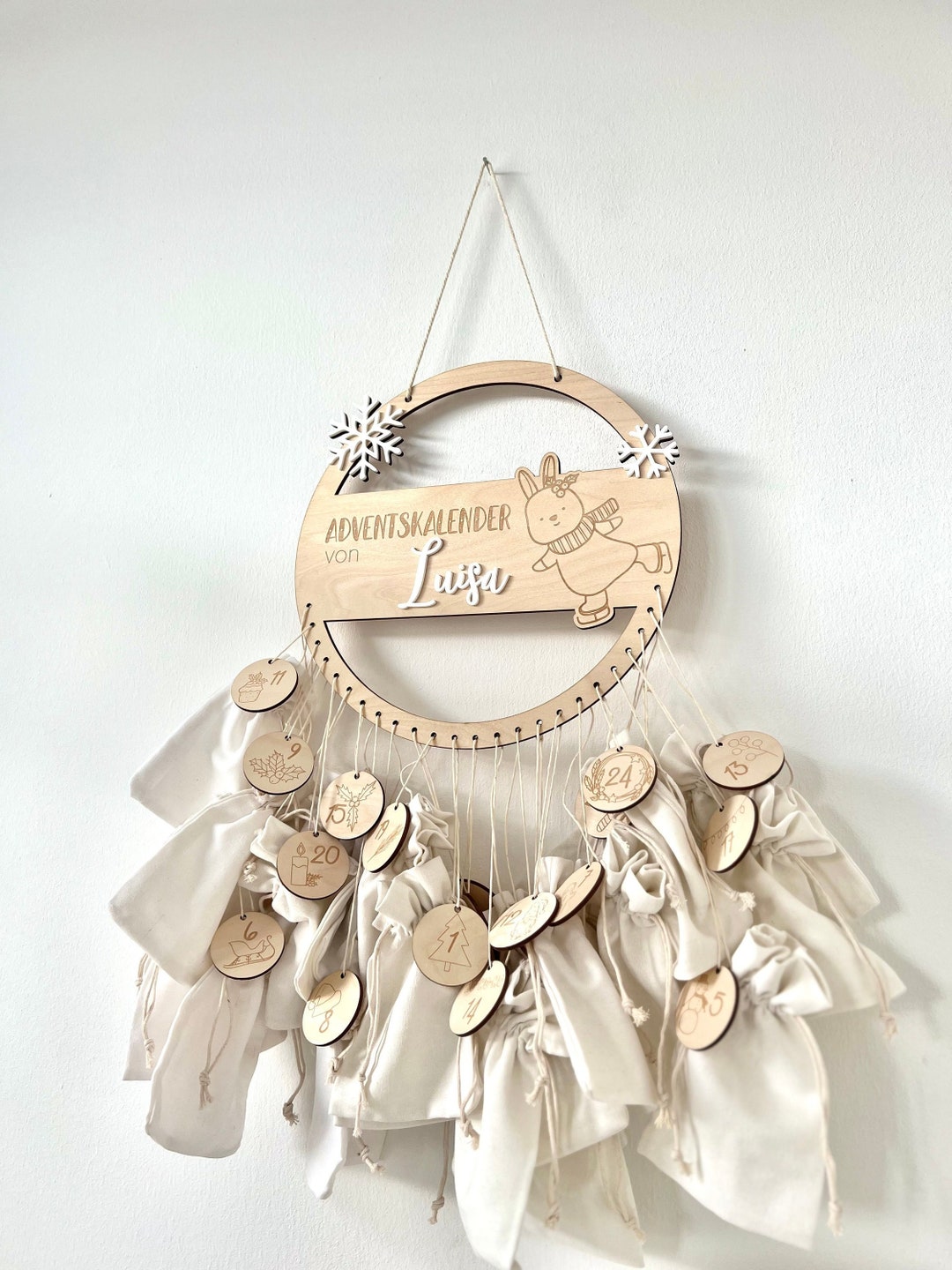 Advent Calendar for Children ROUND / Advent Calendar Personalized With ...