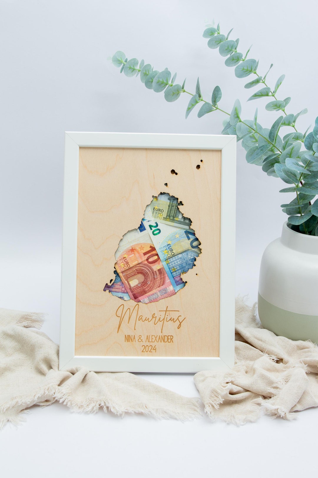 Money Gift Travel Mauritius Card for Wedding, Birthday or World Trip ...