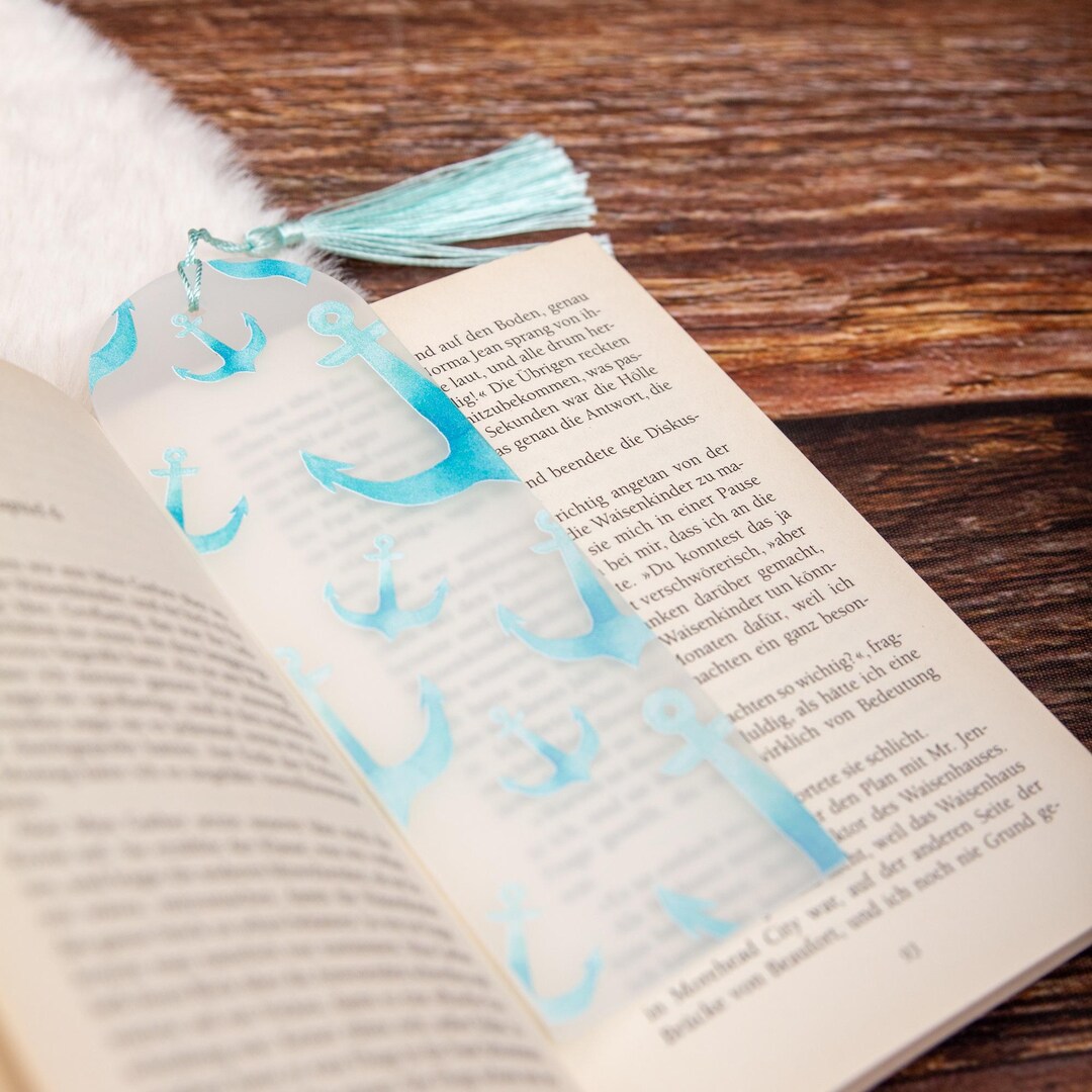 Anchor Bookmark Made of Frosted Acrylic | Handmade Nautical Gift | Book ...