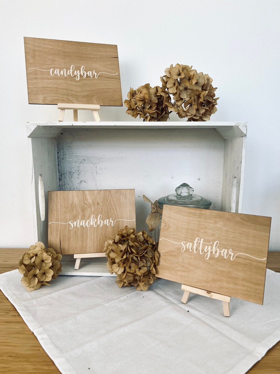 Sign Candy Bar Snack Bar Salty Bar Stand With Mini Easel - Etsy