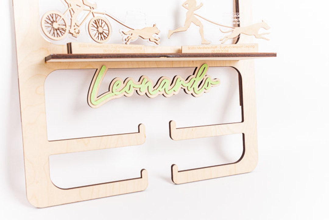 Trophy Rack / Rack for Trophies and Medals With Name / Personalized ...