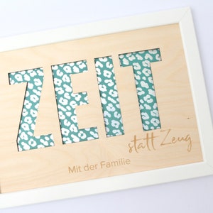 Individuelles Geschenk: ZEIT statt Zeug Gutschein mit persönlicher ...