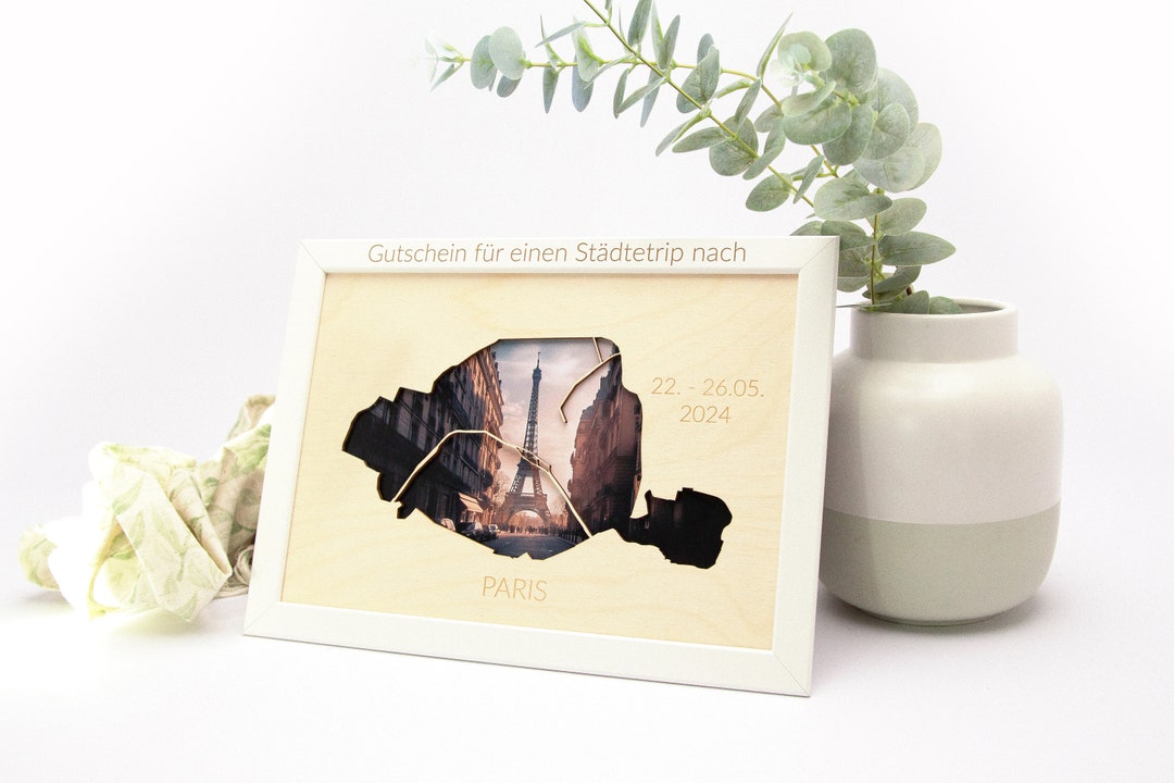 Give the Gift of Time Together Voucher for a Trip to Paris / Original ...