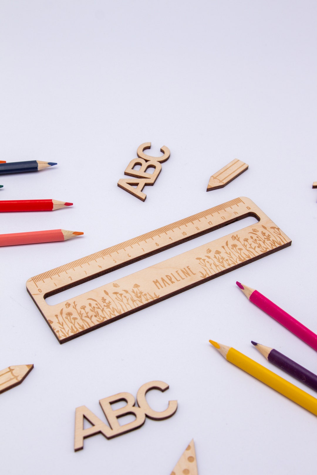 Personalized Ruler With Name for Starting School / Reading Aid for ...