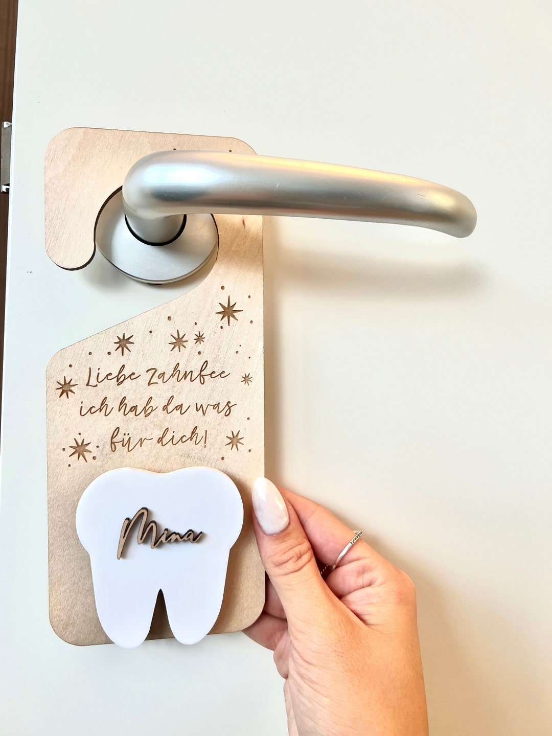 Tooth Fairy Sign for Children's Room - Tooth Fairy Door Sign With Name ...