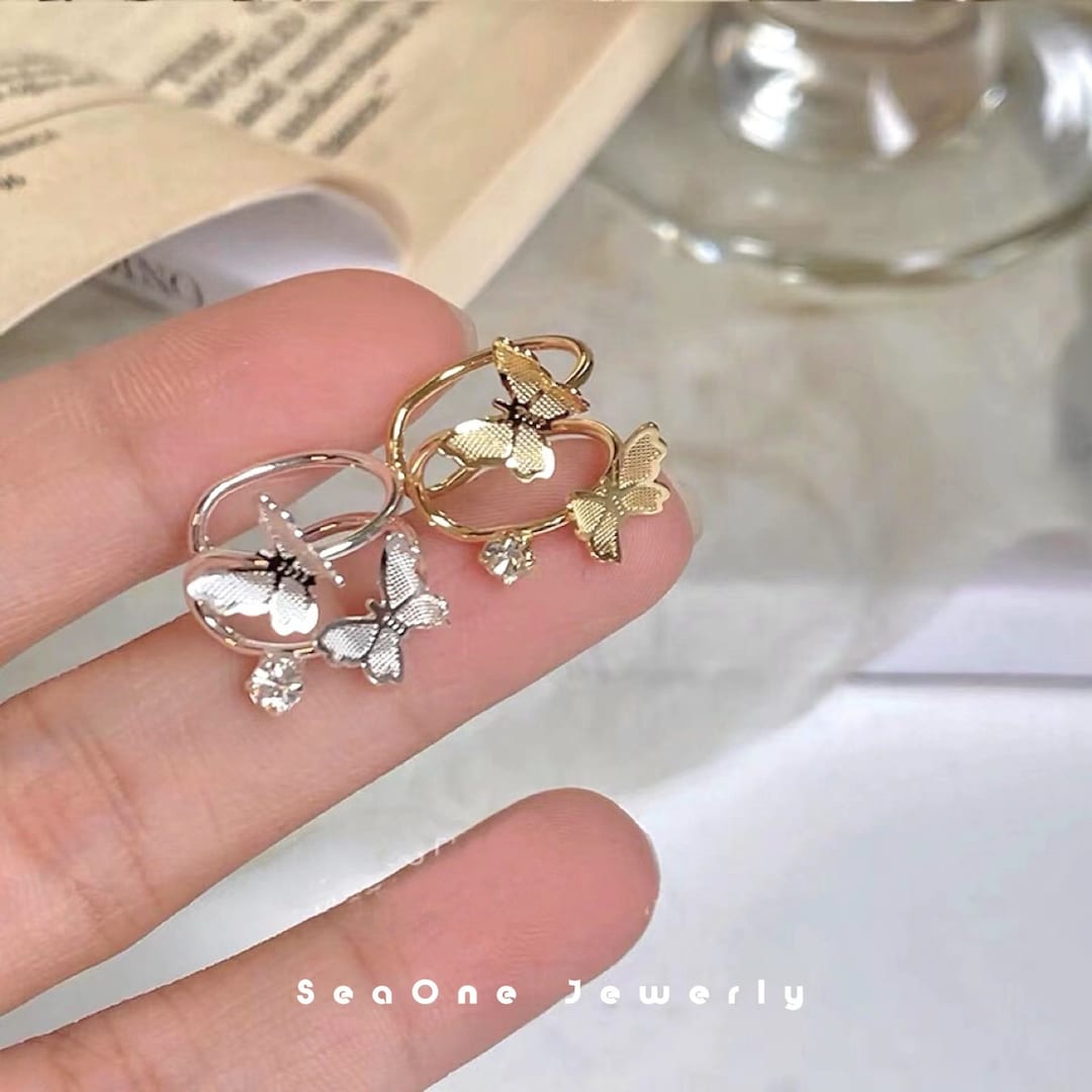 Butterfly Ear Cuff Ear Cuff No Piercing Ear Cuff Non Pierced Fake ...