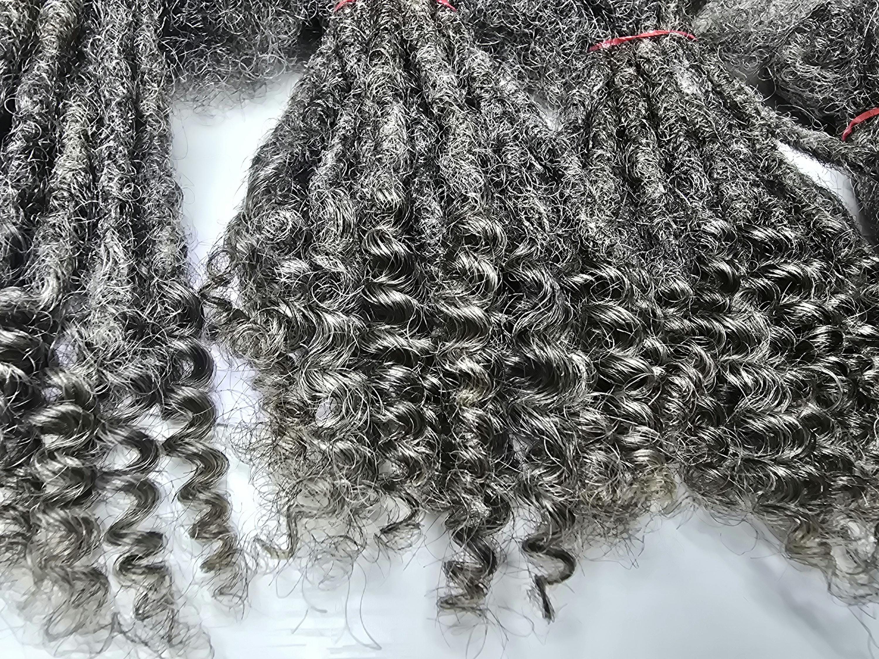 100% Human Hair Interlock Loc Extensions Natural Human Hair Locs ...