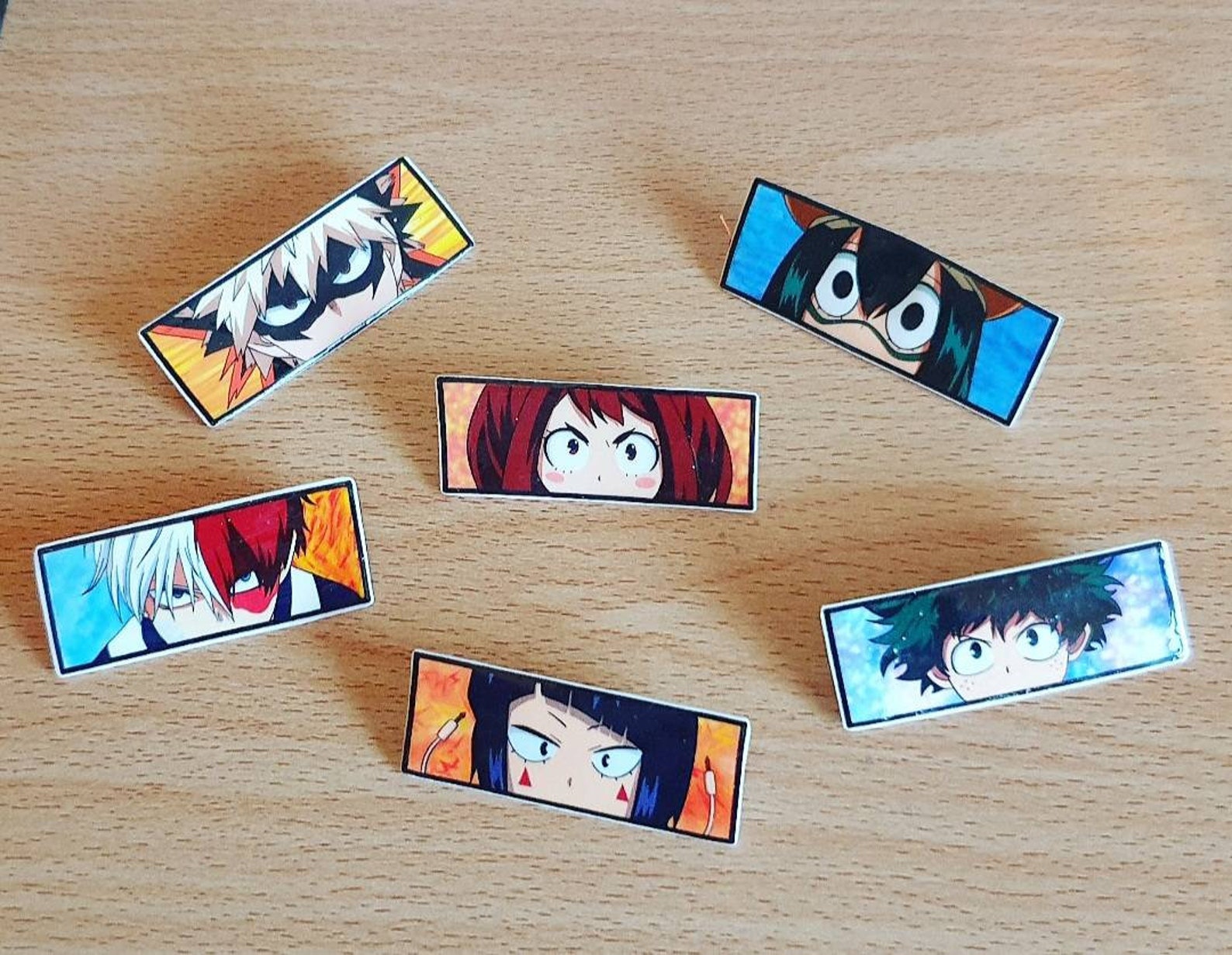 Handmade MHA acrylic pin badges | Etsy