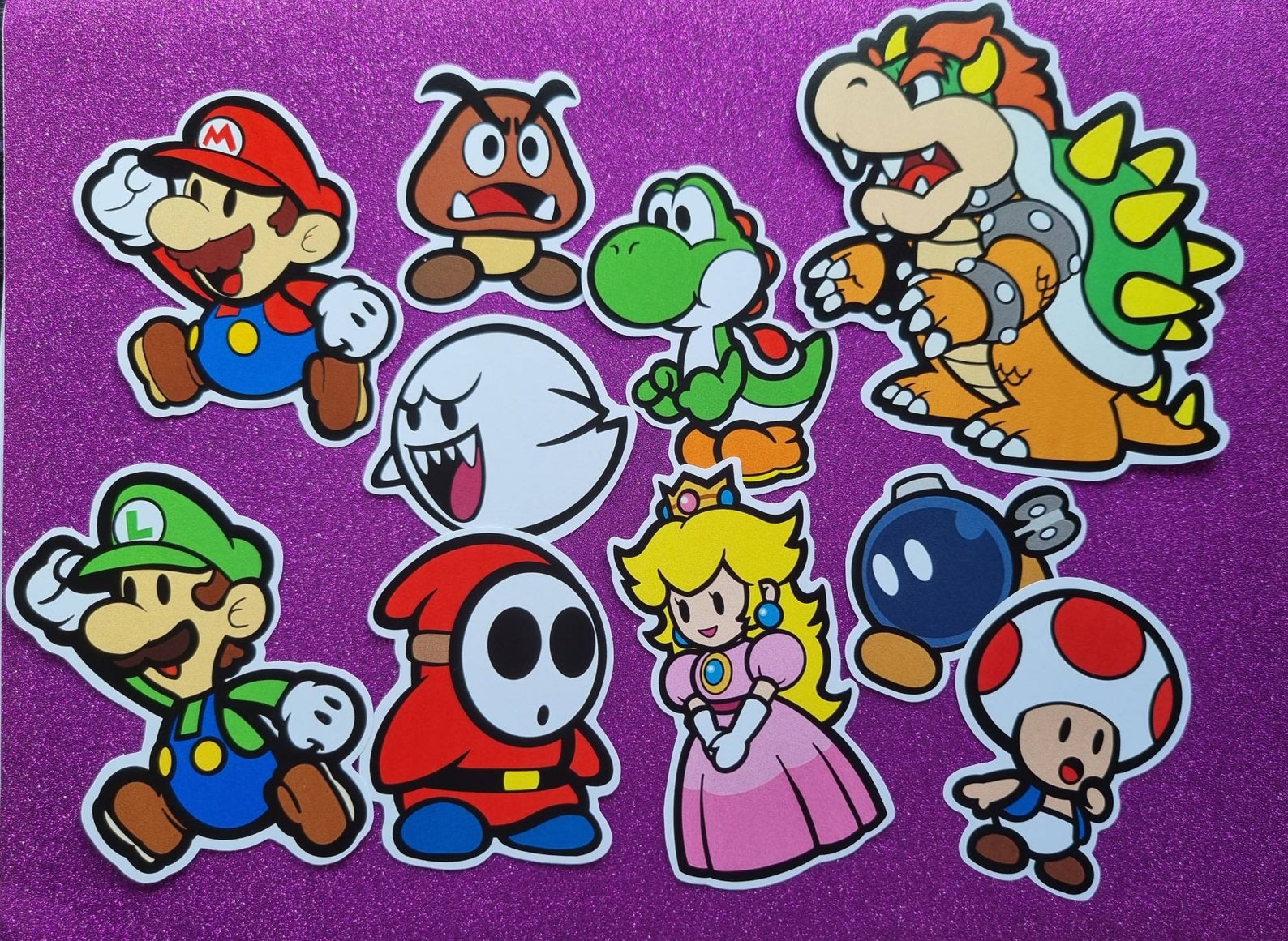 Paper Mario Style Sticker Pack - Etsy