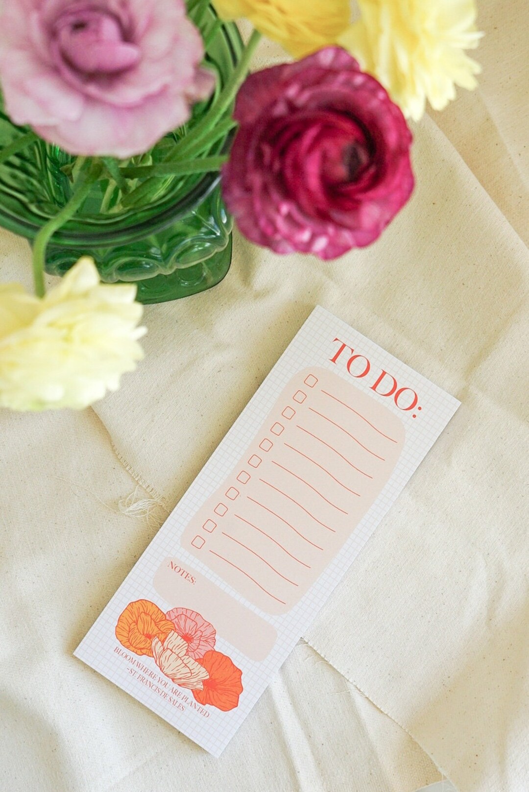 St. Francis De Sales Notepad Bloom Where You Are Planted - Etsy