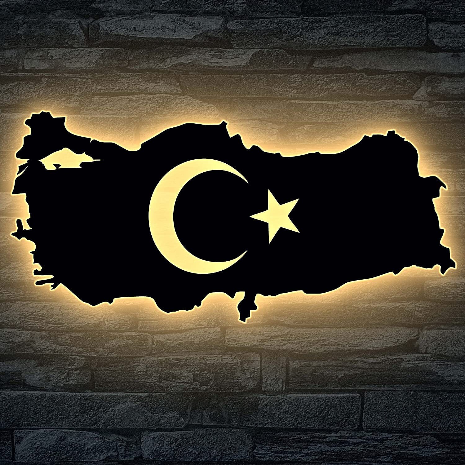 Turkey Map With Turkish Coat of Arms Emblem Türkiye Slumber - Etsy