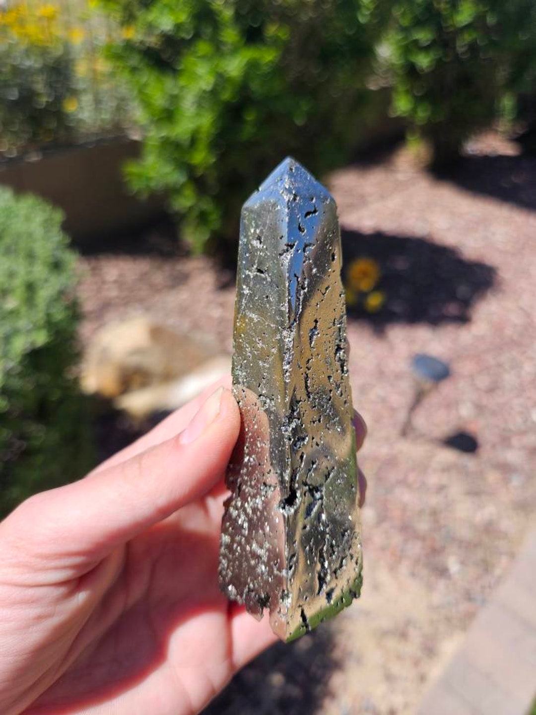 Pyrite Tower Grade A, Fool's Gold Crystal Tower - Etsy