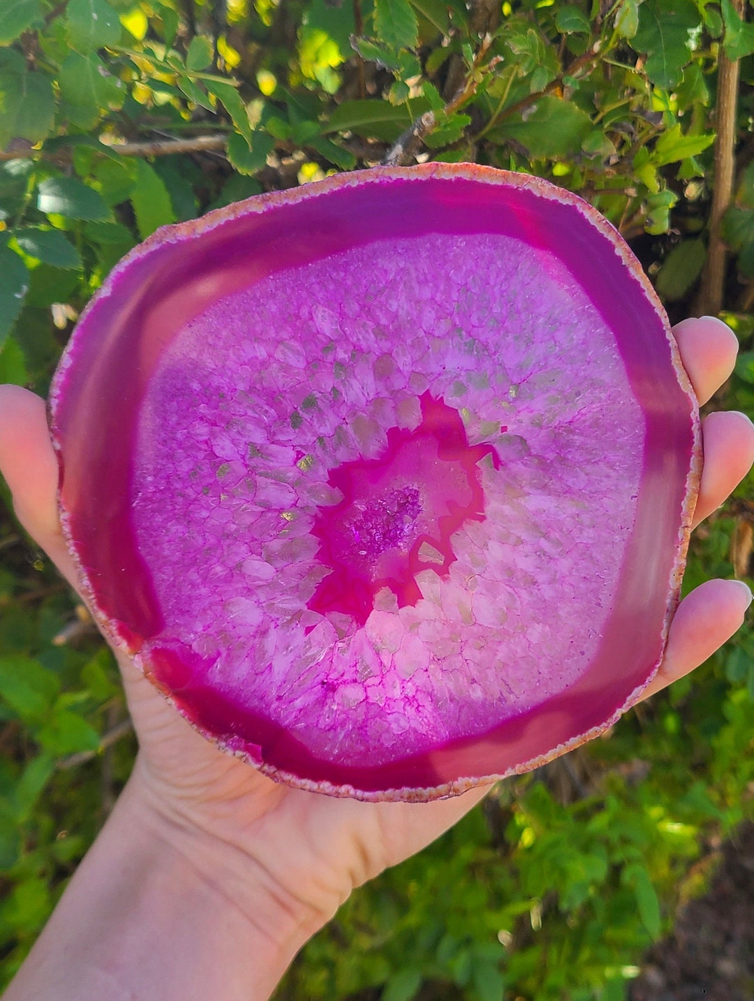 Agate Geode Plate Variety, Large Agate Slab, Agate Crystal Coasters - Etsy