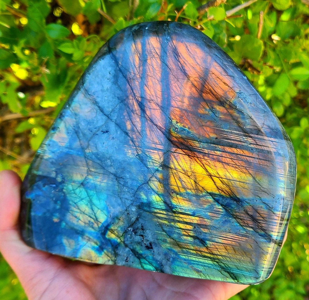 3.2lb Flashy Rainbow Labradorite Crystal: Polished Collectible - Etsy