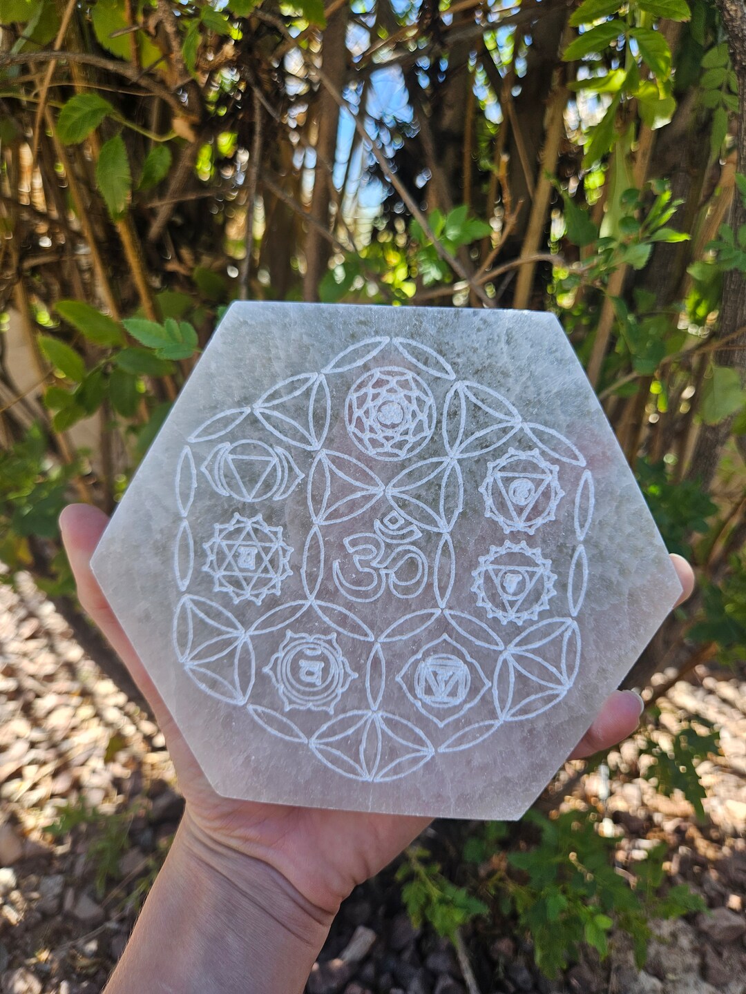 Selenite Crystal Charging Plate 5" - Etsy