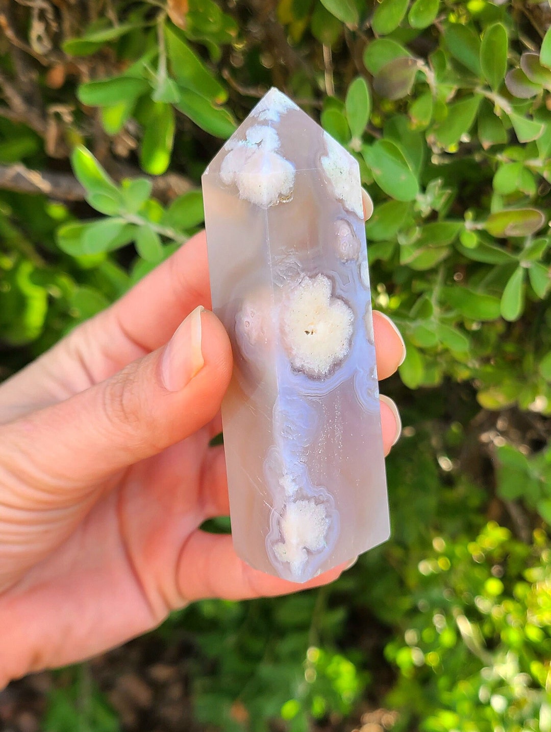 Flower Agate Crystal Tower, Cherry Blossom Agate Point, Wedding Tower ...